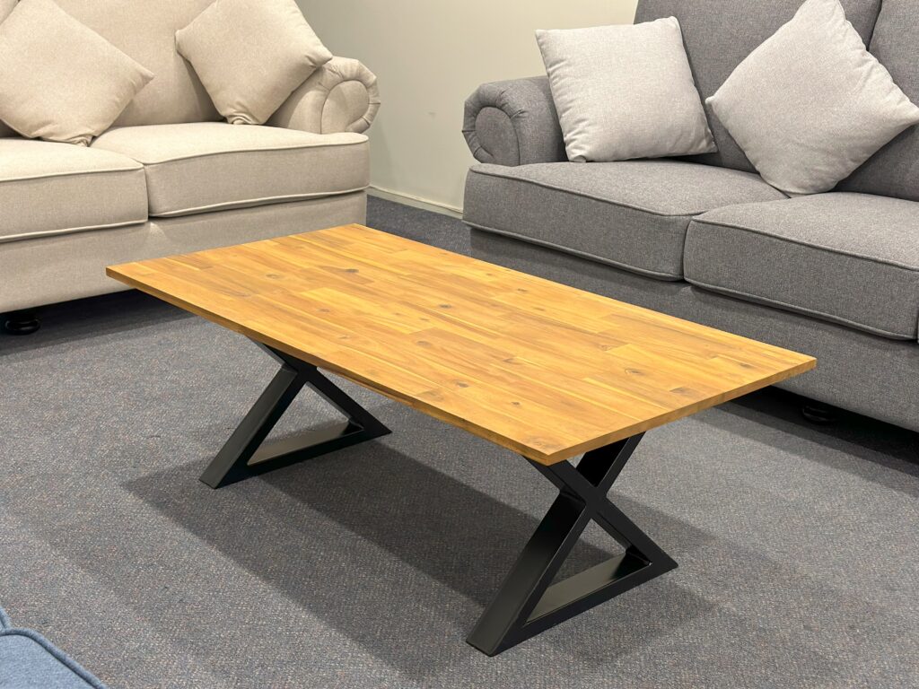 Oak Melamine Dining Table 6 Seater - Ever Smile Furniture